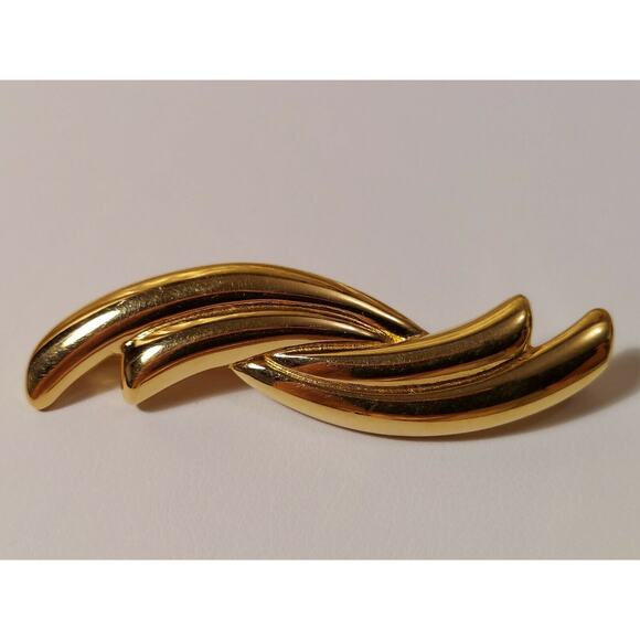 Monet | Jewelry | Vintage Monet Brooch Pin Gold Tone Twist Weave Wrap ...